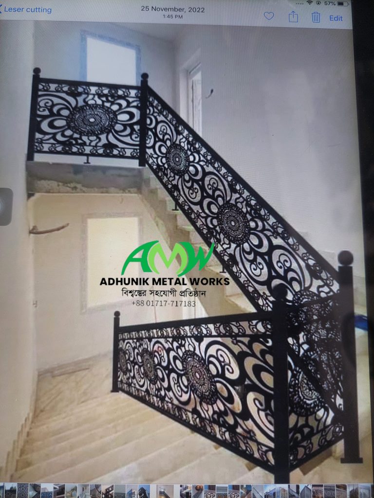 Premium Cast Iron Stair Railing Design -009 – Adhunik Metal Works