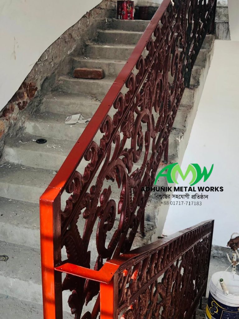Premium Cast Iron Stair Railing Design -015 – Adhunik Metal Works