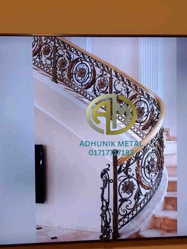Premium Cast Iron Stair Railing Design -021 – Adhunik Metal Works