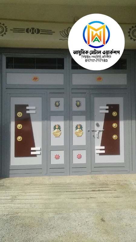 MS Boundary Main Gate with Laser-Cut Design - Powder-Coated Finish ...
