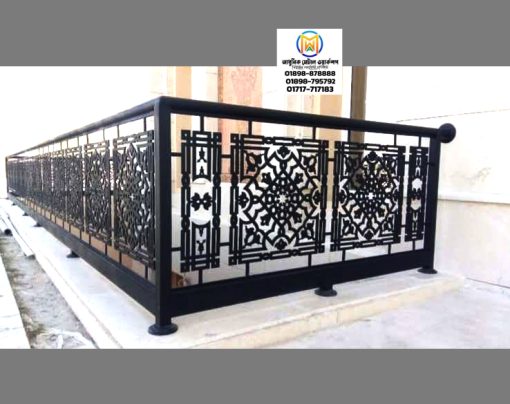 Laser-Cut MS Balcony Railing Design - 005 – Adhunik Metal Works