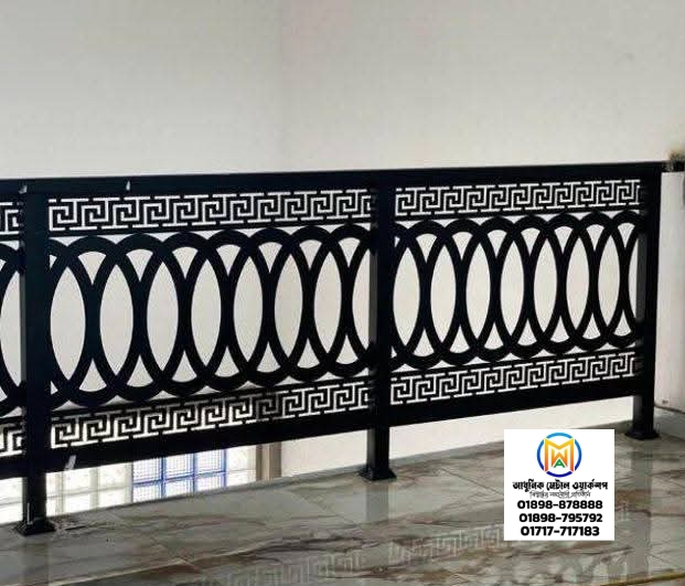 Laser-Cut MS Balcony Railing Design - 018 – Adhunik Metal Works