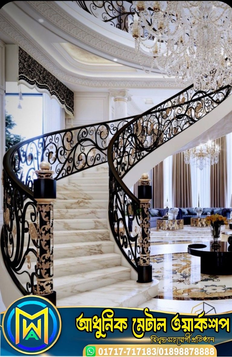 Modern Duplex Round Stair Design – 010 – Adhunik Metal Works