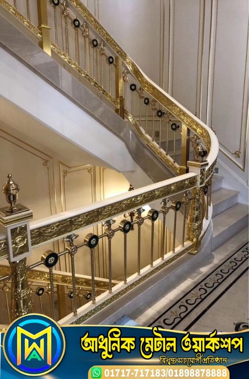 Modern Duplex Round Stair Design – 011 – Adhunik Metal Works
